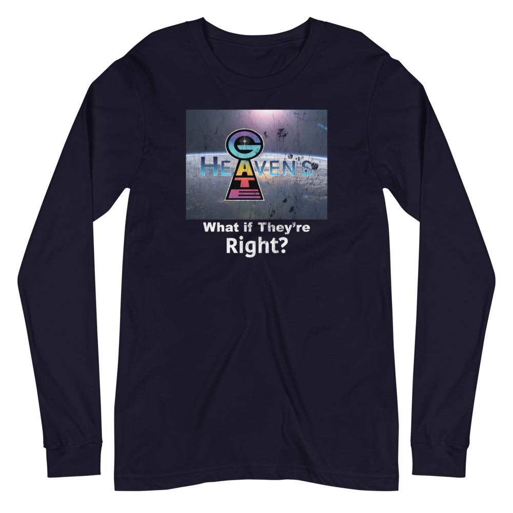 Heavens Gate - Long-Sleeve Unisex T-Shirt with Distressed Print > CLOVER